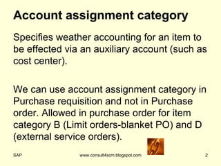 Account Assignment Category | PPT