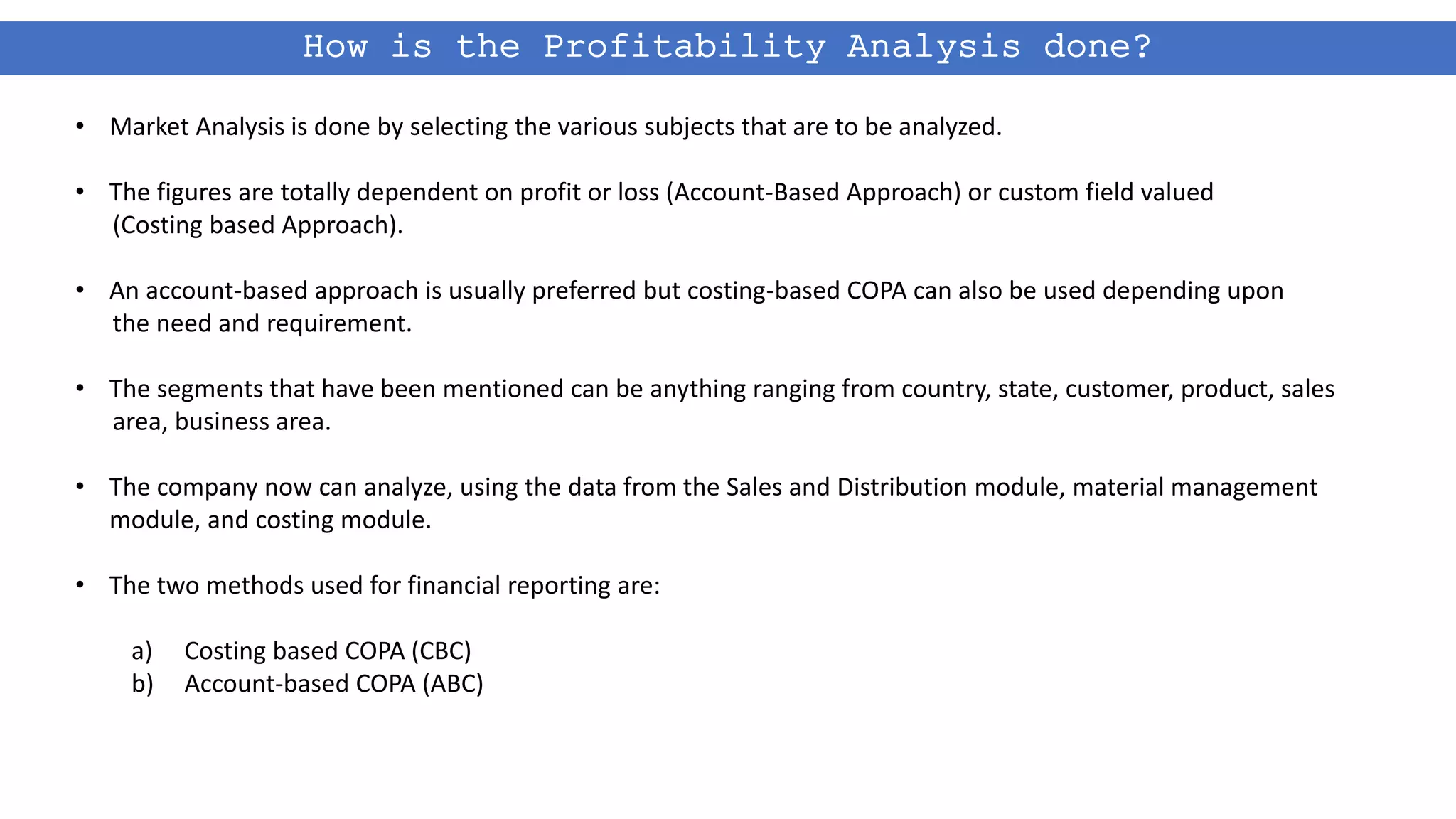 Account based COPA in SAP | PPTX