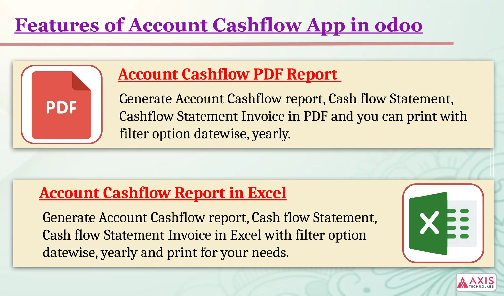 Account Cash Flow Statement Report Generate in odoo | PPTX