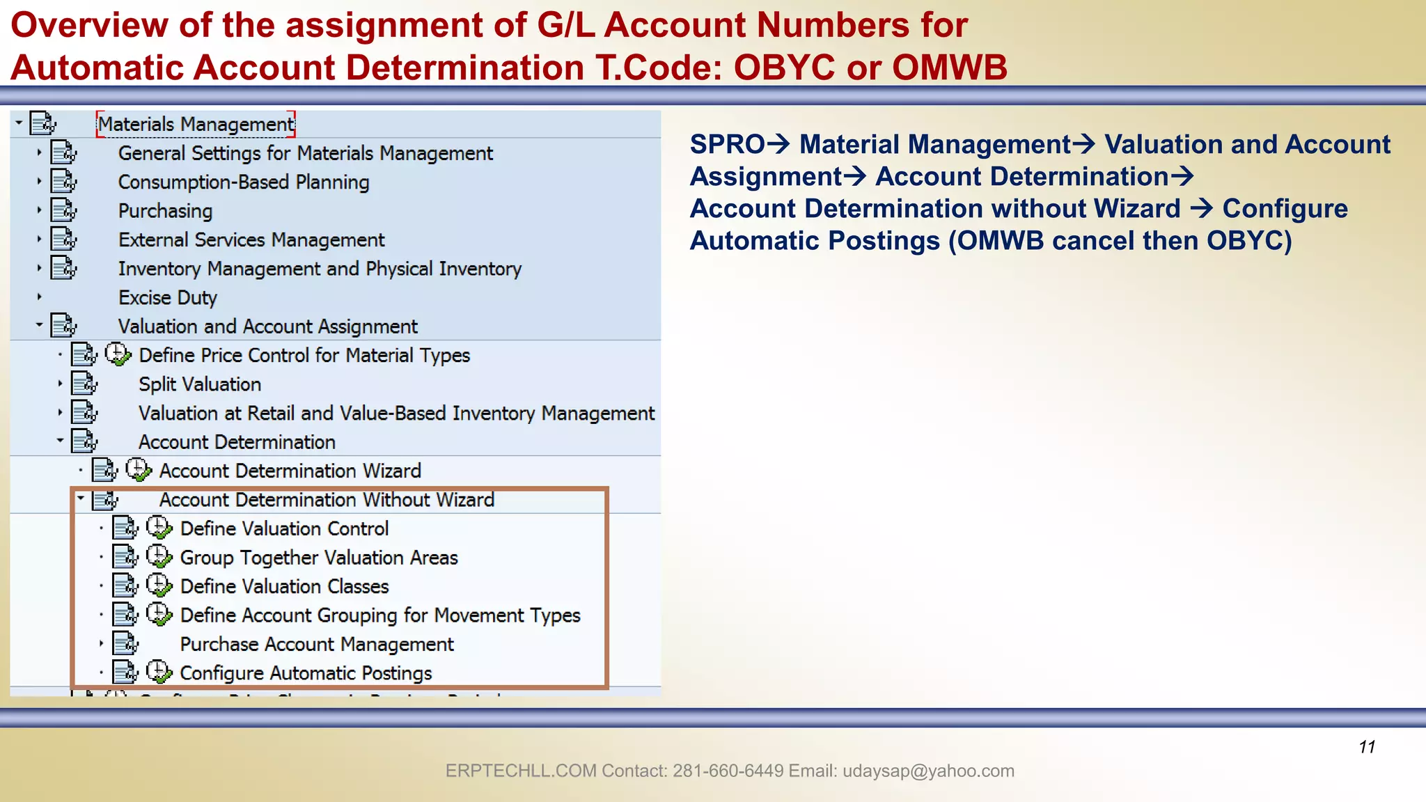 SAP Account determination MM-FI by Odaiah Pelley - 1 | PPTX