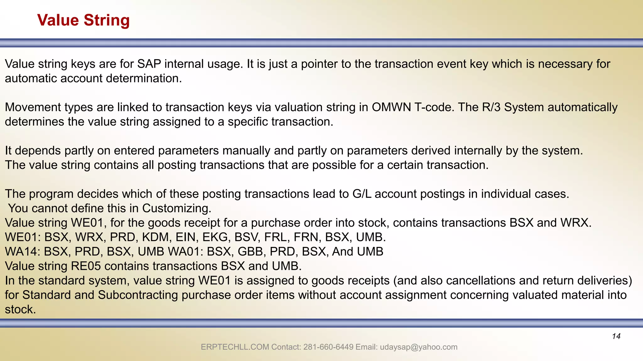 SAP Account determination MM-FI by Odaiah Pelley - 1 | PPTX