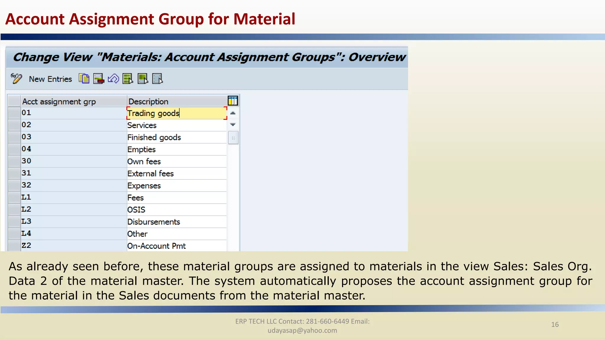 SAP Account determination SD-FI by odaiah pelley | PPTX