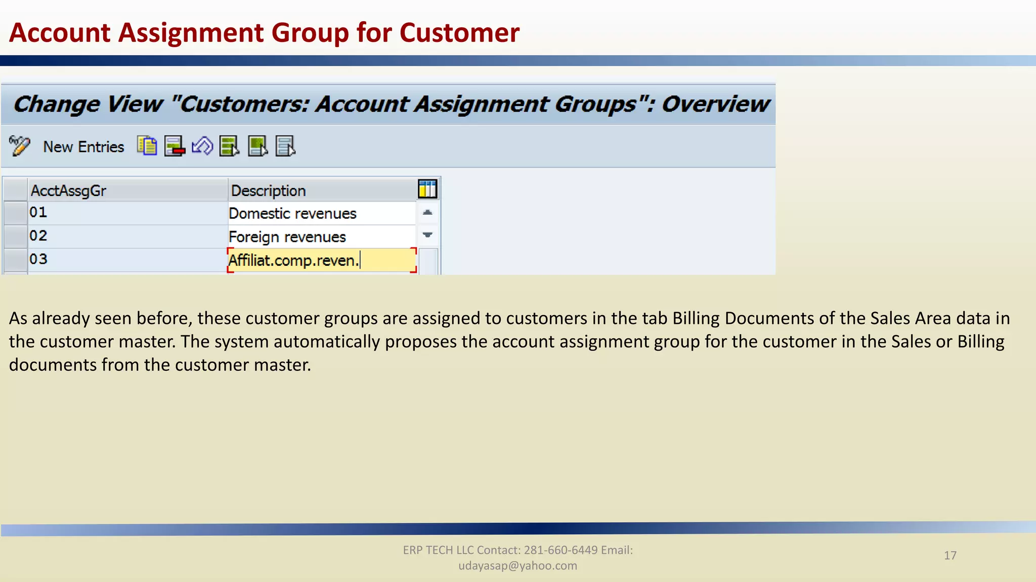 SAP Account determination SD-FI by odaiah pelley | PPTX
