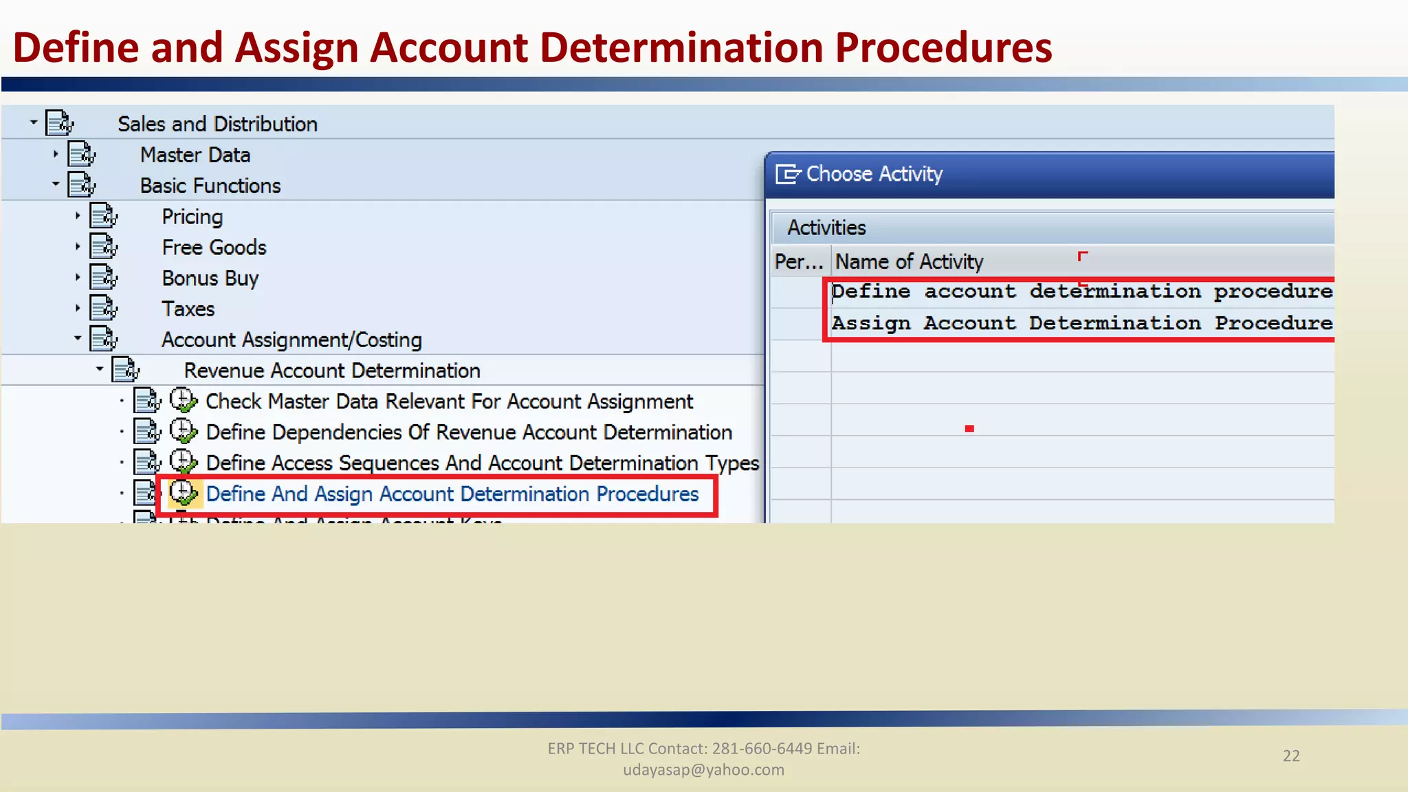 SAP Account determination SD-FI by odaiah pelley | PPTX