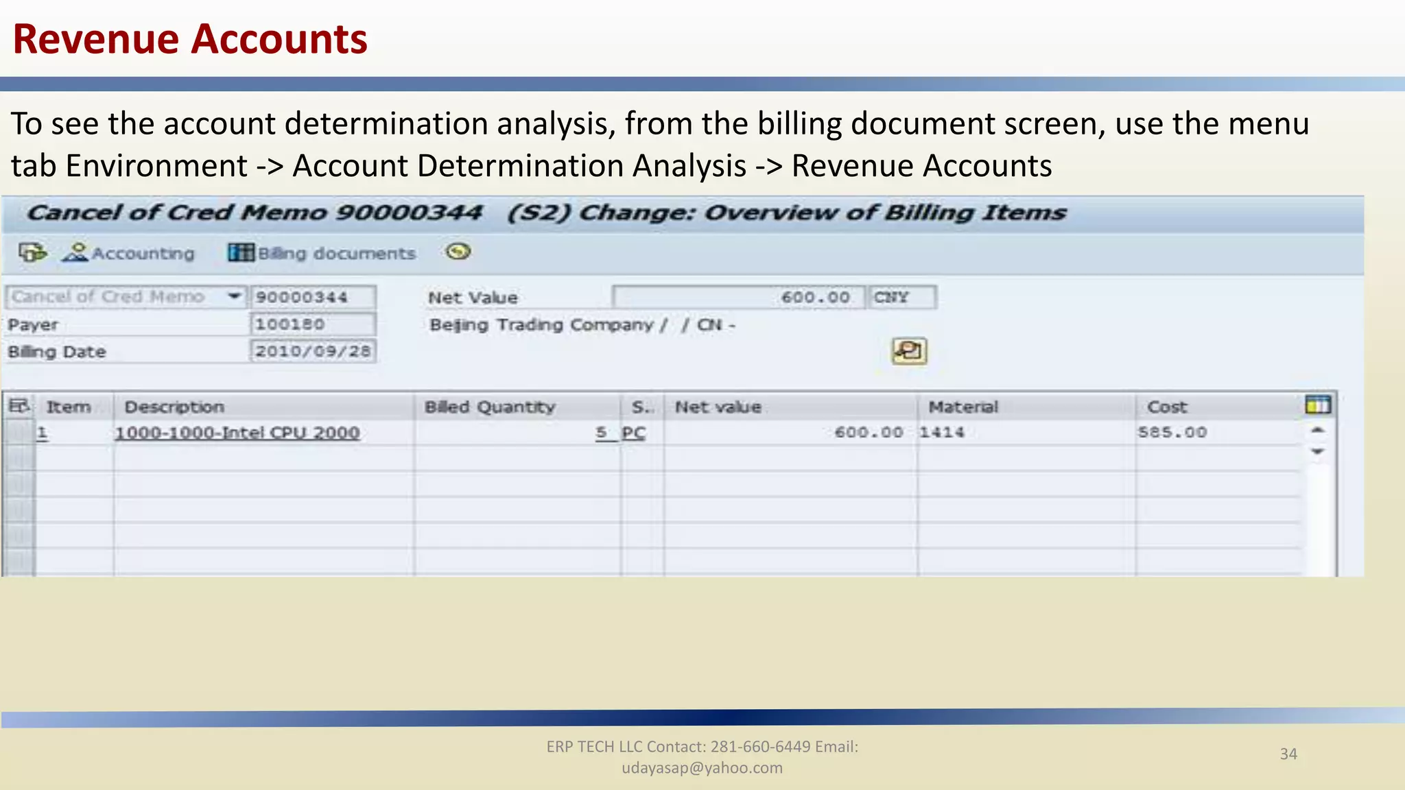 SAP Account determination SD-FI by odaiah pelley | PPTX
