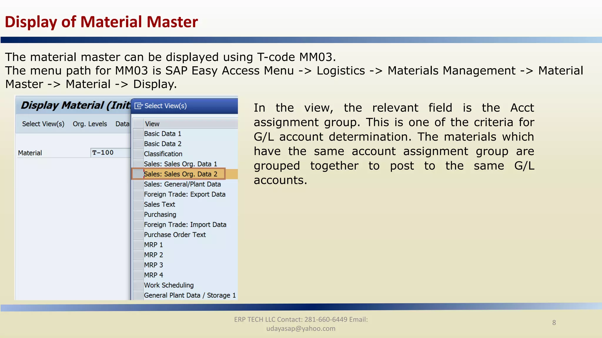 SAP Account determination SD-FI by odaiah pelley | PPTX