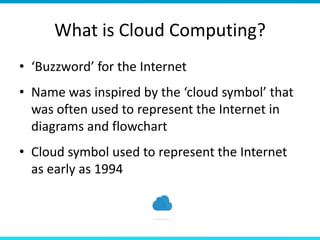 Understanding the Cloud and the Benefits for the Accountancy Sector - Presented at Accountex | PPT