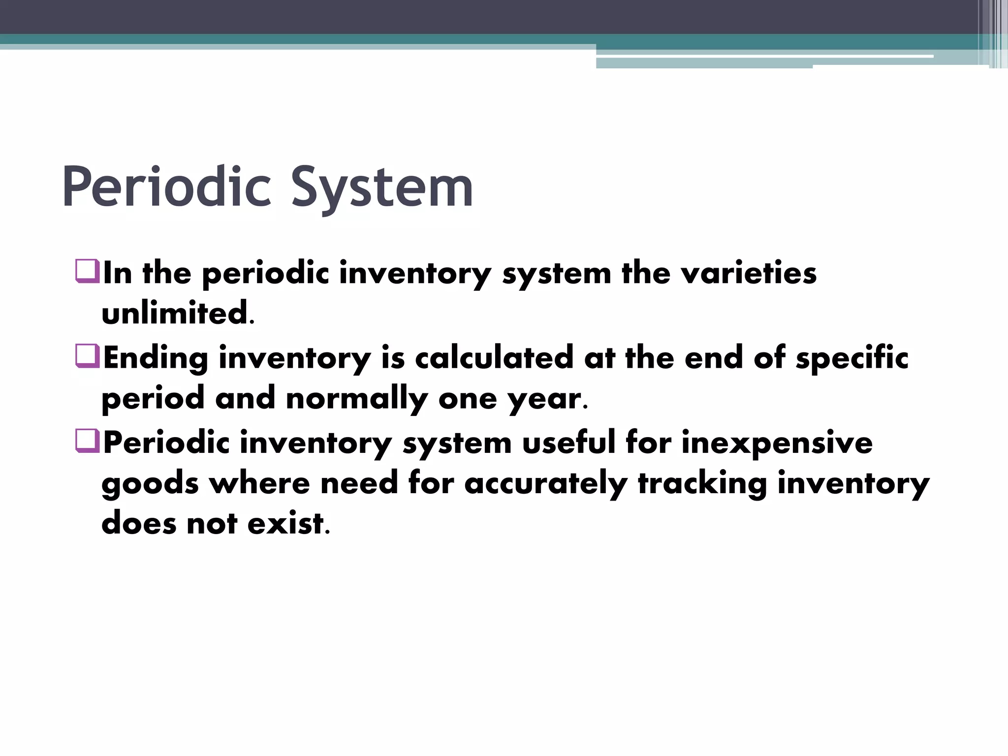 inventory system Accounting | PPTX