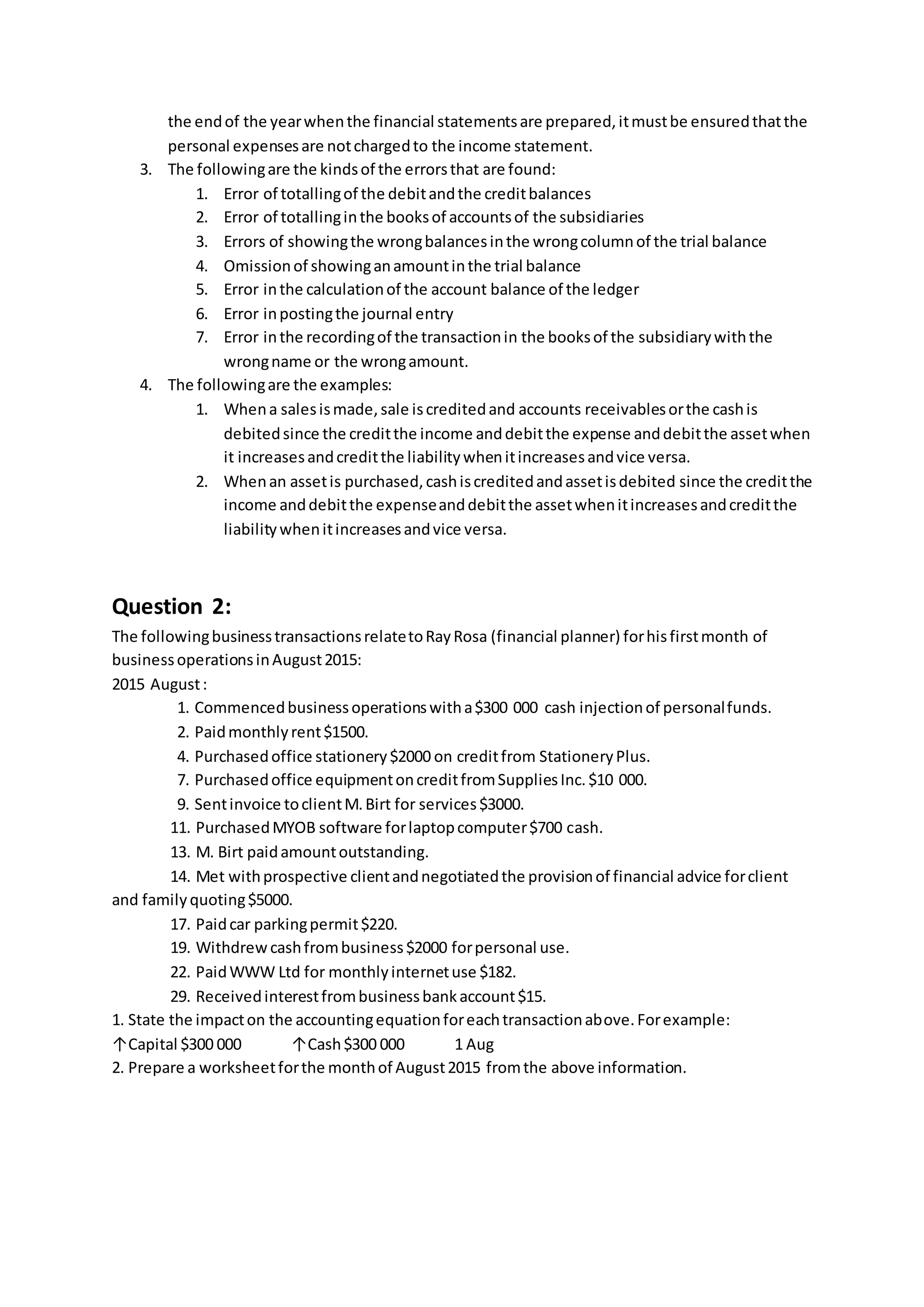Business Transactions: Classification and Simple Transactions | PDF