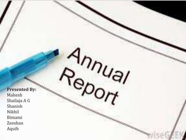 Accounting annual report | PPT