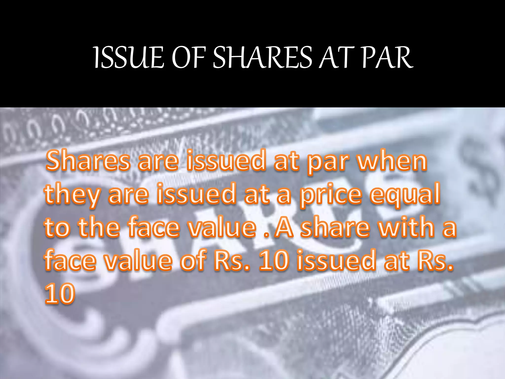Issue of Shares | PPTX