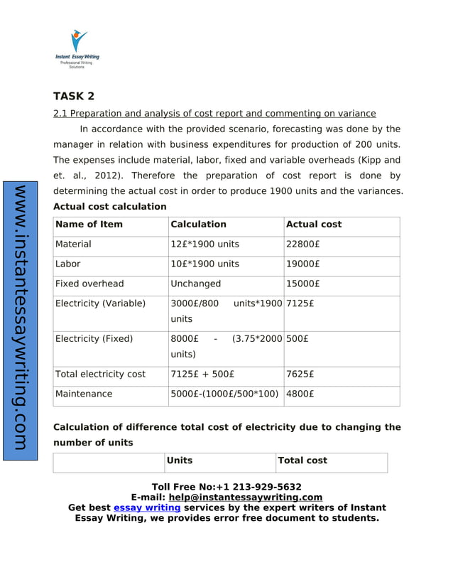 Sample Report on Management accounting by Experts | PDF | Business ...
