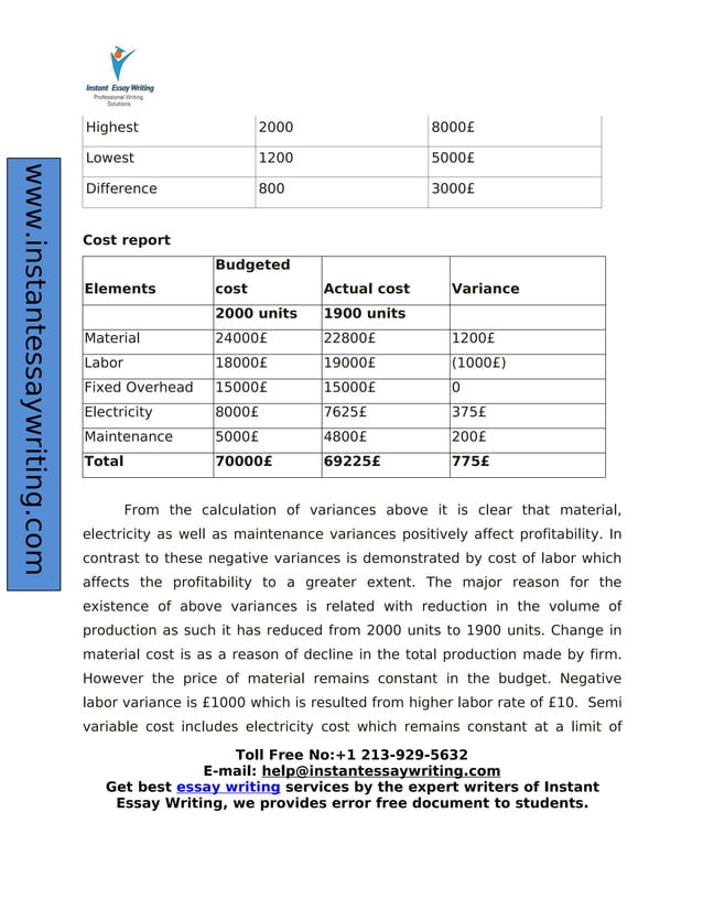 Sample Report on Management accounting by Experts | PDF | Business ...
