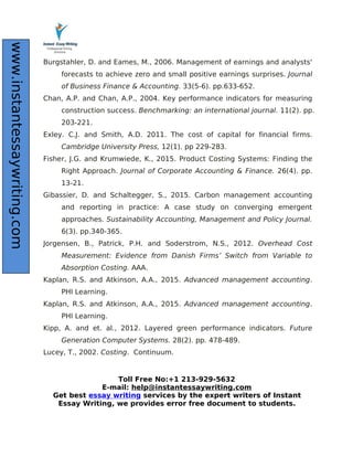 Sample Report on Management accounting by Experts | PDF