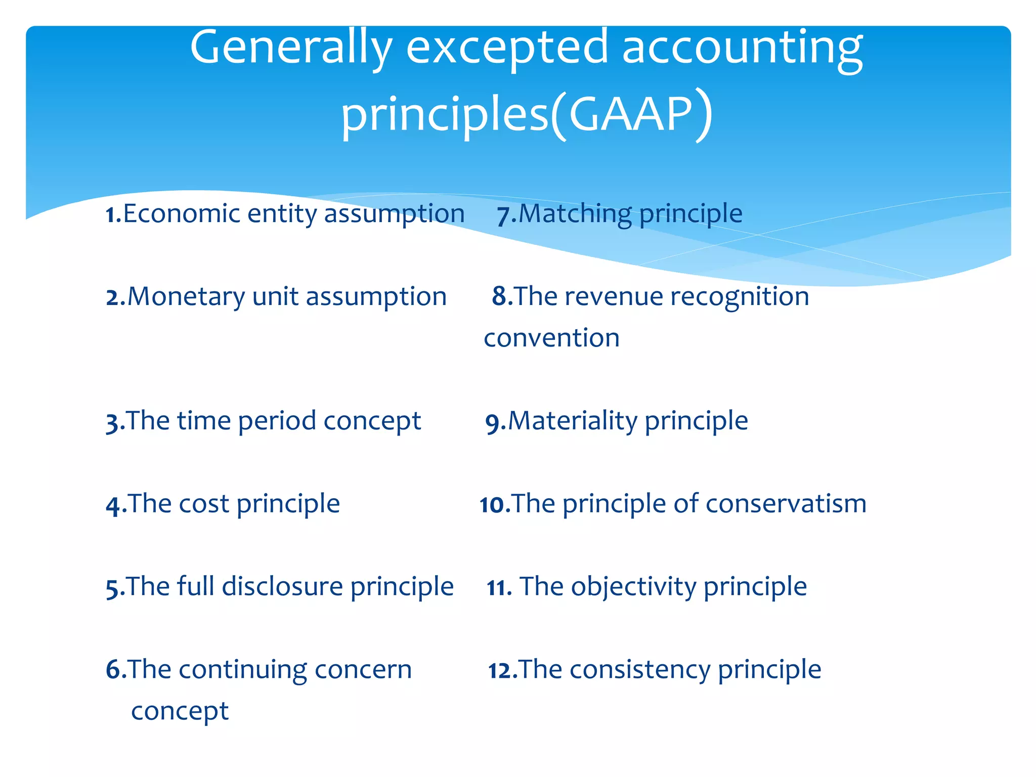 GAAP Accounting (Generally accepted accounting principles) | PPTX