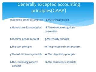 GAAP Accounting (Generally accepted accounting principles) | PPTX