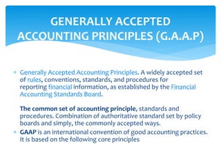 GAAP Accounting (Generally accepted accounting principles) | PPTX