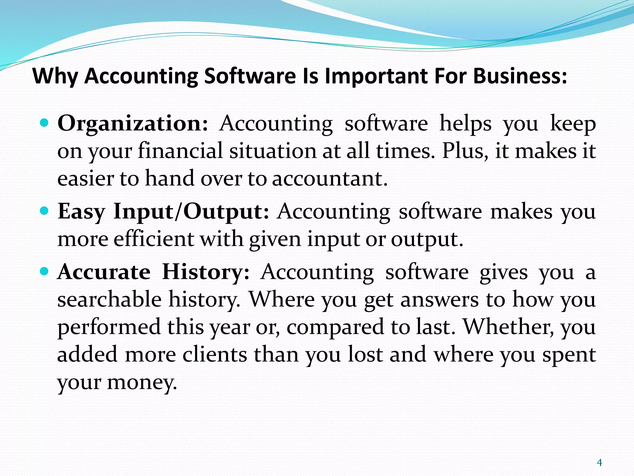 Uses & Importance Of Accounting In Software. | PPTX