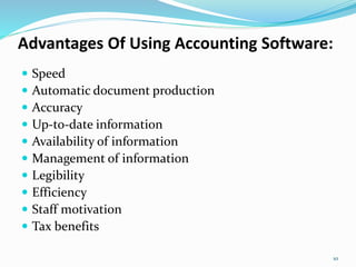 Uses & Importance Of Accounting In Software. | PPTX