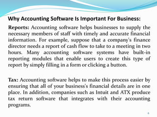Uses & Importance Of Accounting In Software. | PPTX
