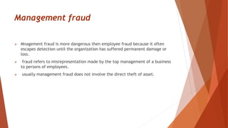 Types of fraud in Accounting | PPTX