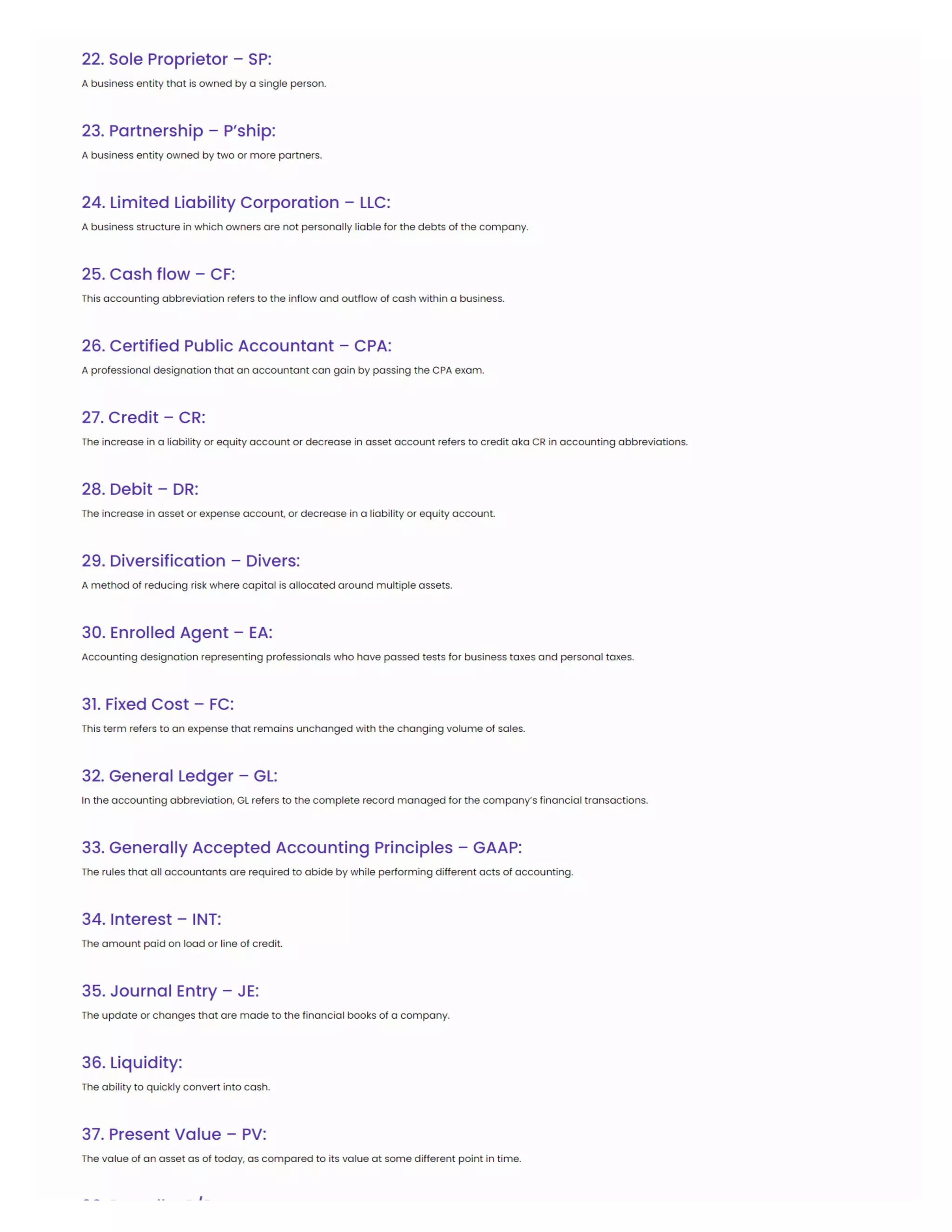 Top 100 Accounting Abbreviations And Terminologies You Should Know | PDF