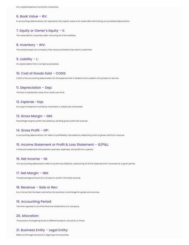Top 100 Accounting Abbreviations And Terminologies You Should Know