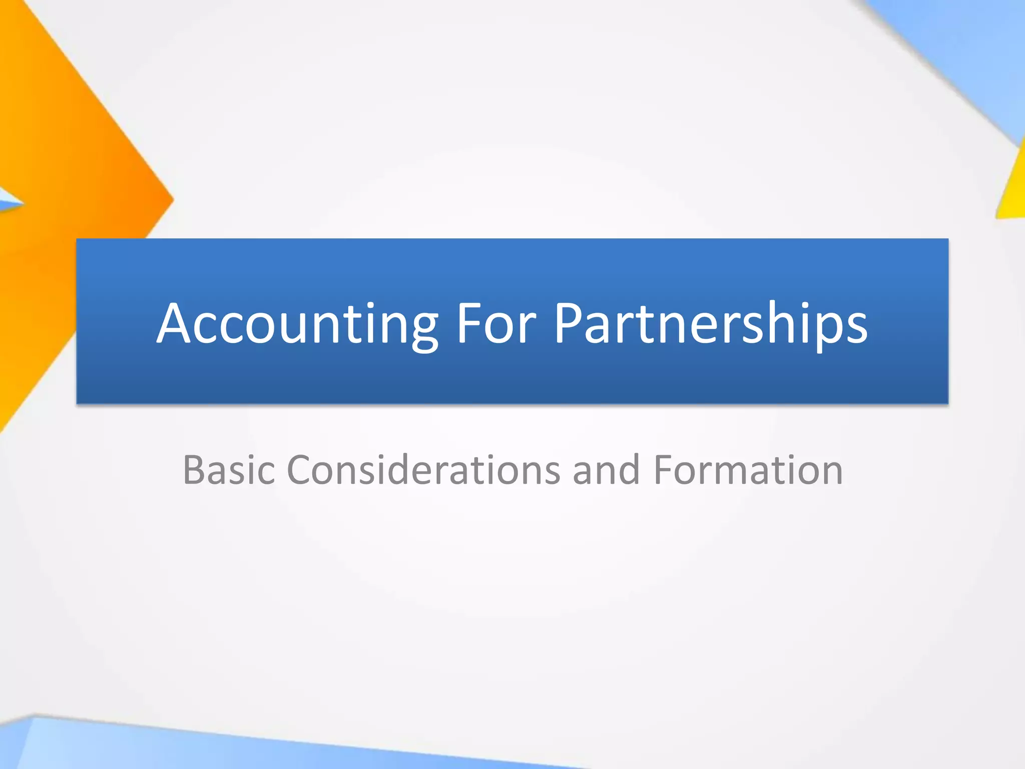 Accounting for-partnerships | PDF
