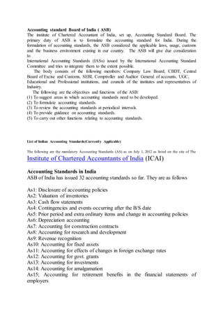 Accounting indian standards-international -ifrs | DOCX