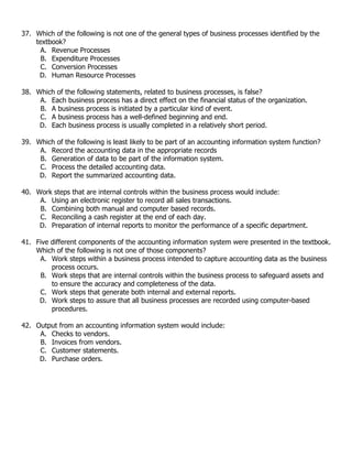 Accounting Information Systems Understanding Business Processes 4th ...