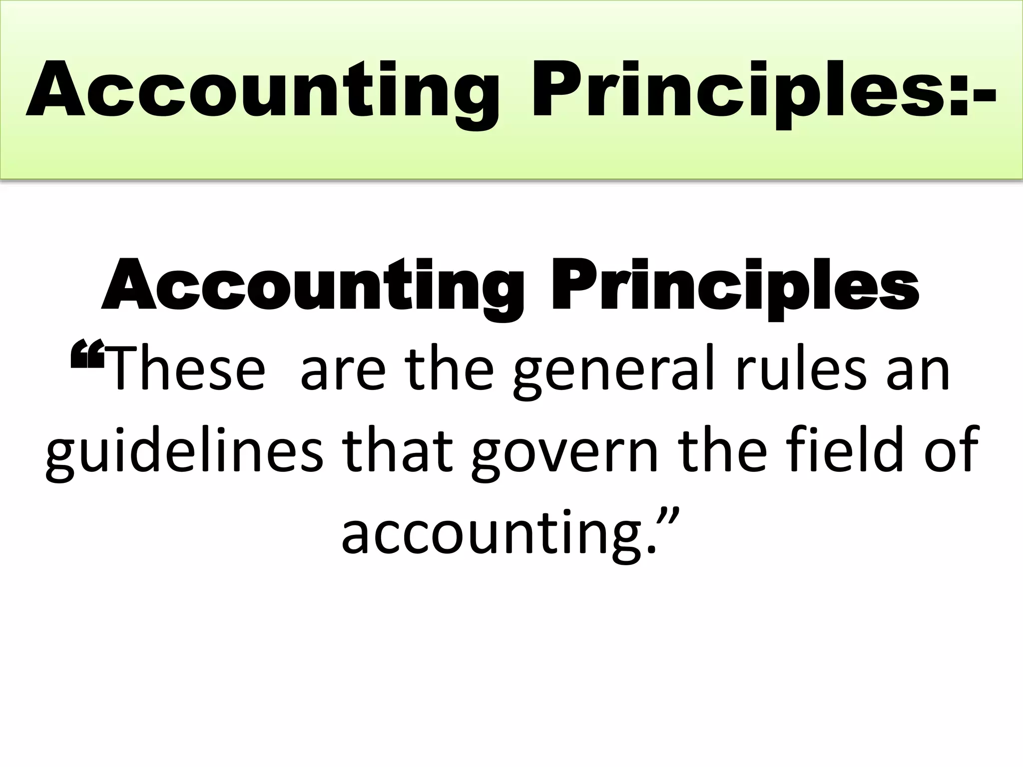 Accounting principles | PPT