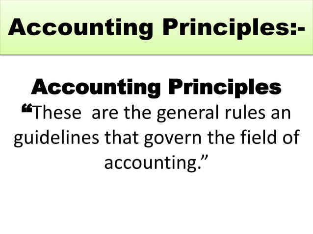 Accounting principles | PPTX