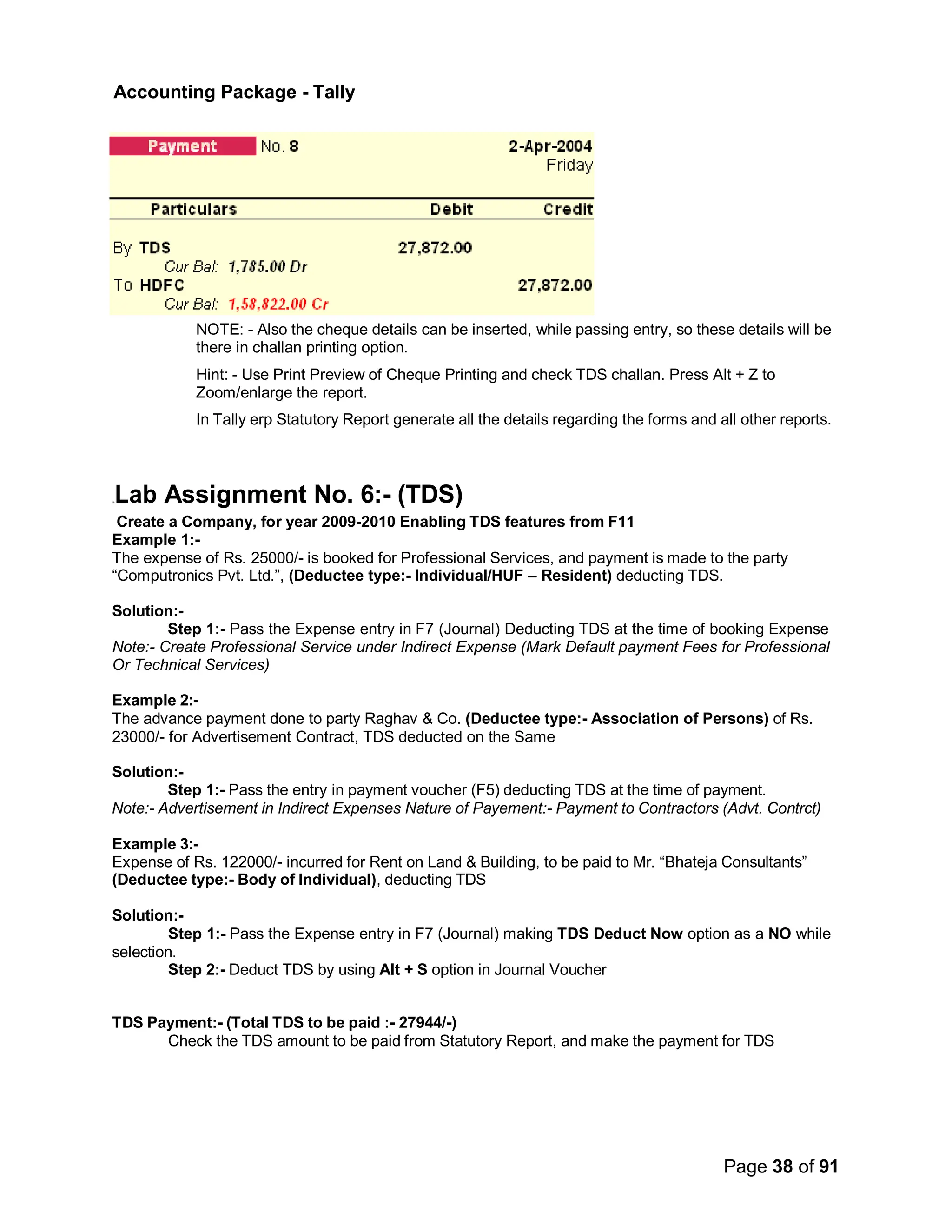 Accounting Tally Notes by SDK in Gurugram | PDF