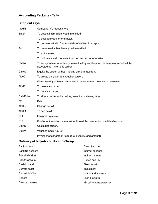 Accounting Tally Notes by SDK in Gurugram | PDF | Business Accounting ...
