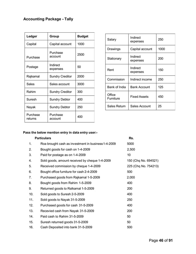 Accounting Tally Notes by SDK in Gurugram | PDF | Business Accounting ...