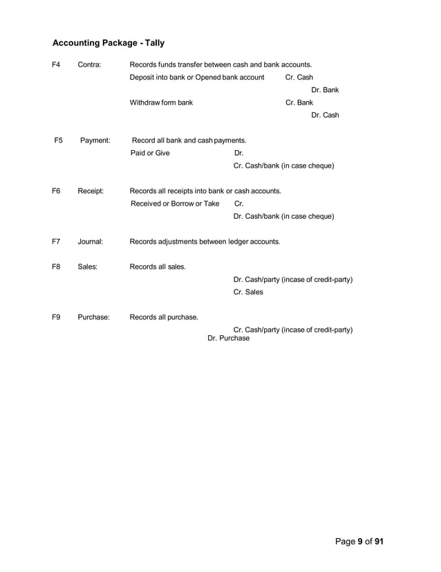 Accounting Tally Notes by SDK in Gurugram | PDF | Business Accounting ...