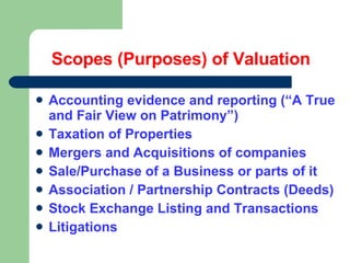 Accounting Valuation Uploaded Updated | PPT