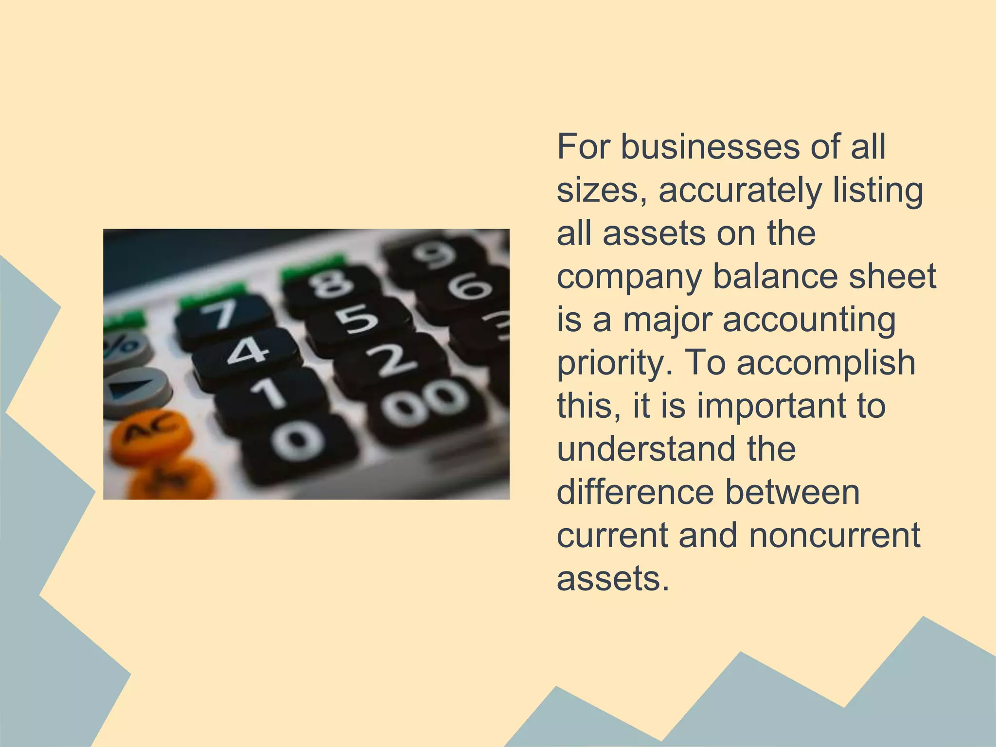 Accounting 101 - Current vs. Noncurrent Assets | PPTX