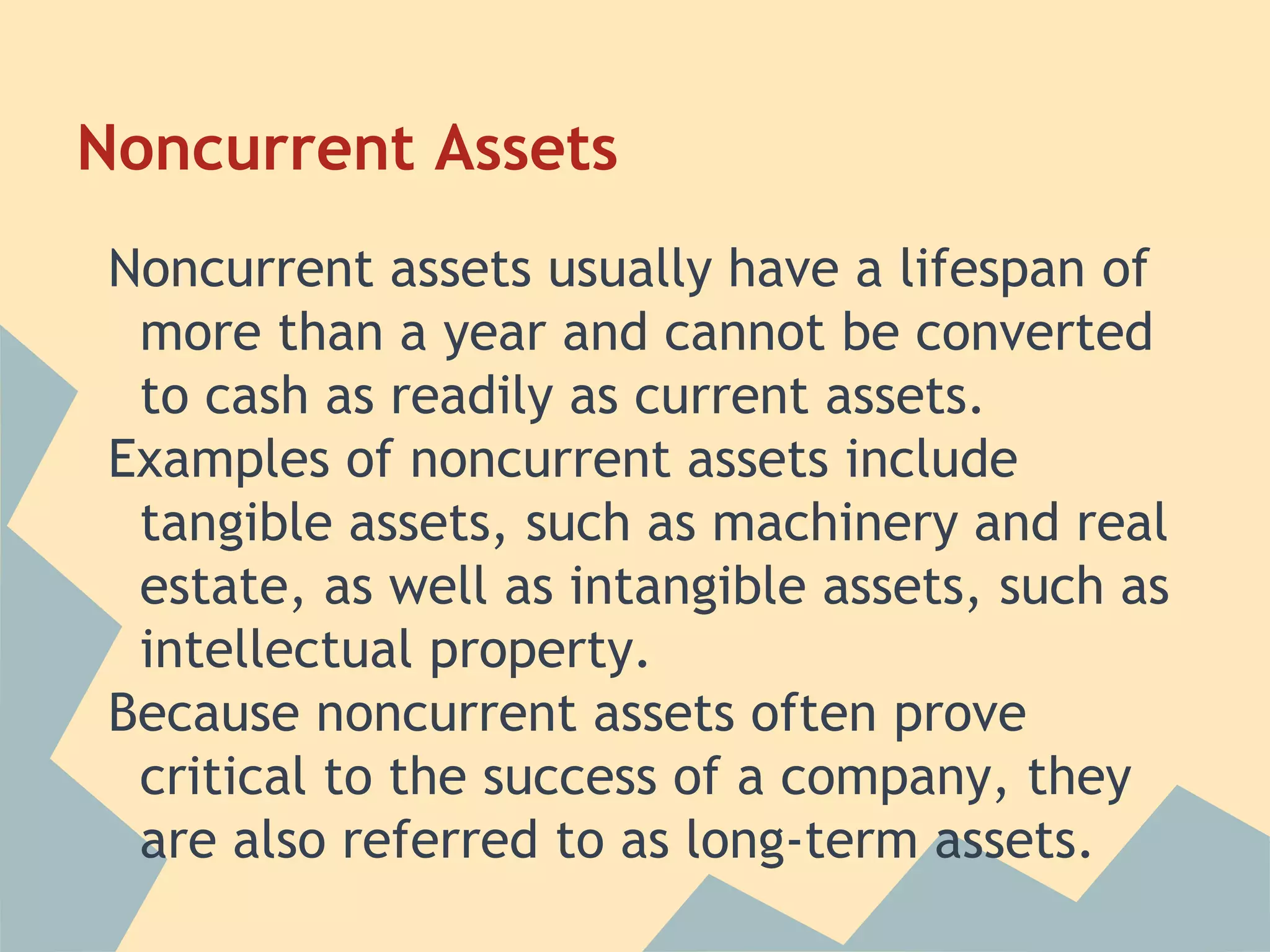 Accounting 101 - Current vs. Noncurrent Assets | PPTX
