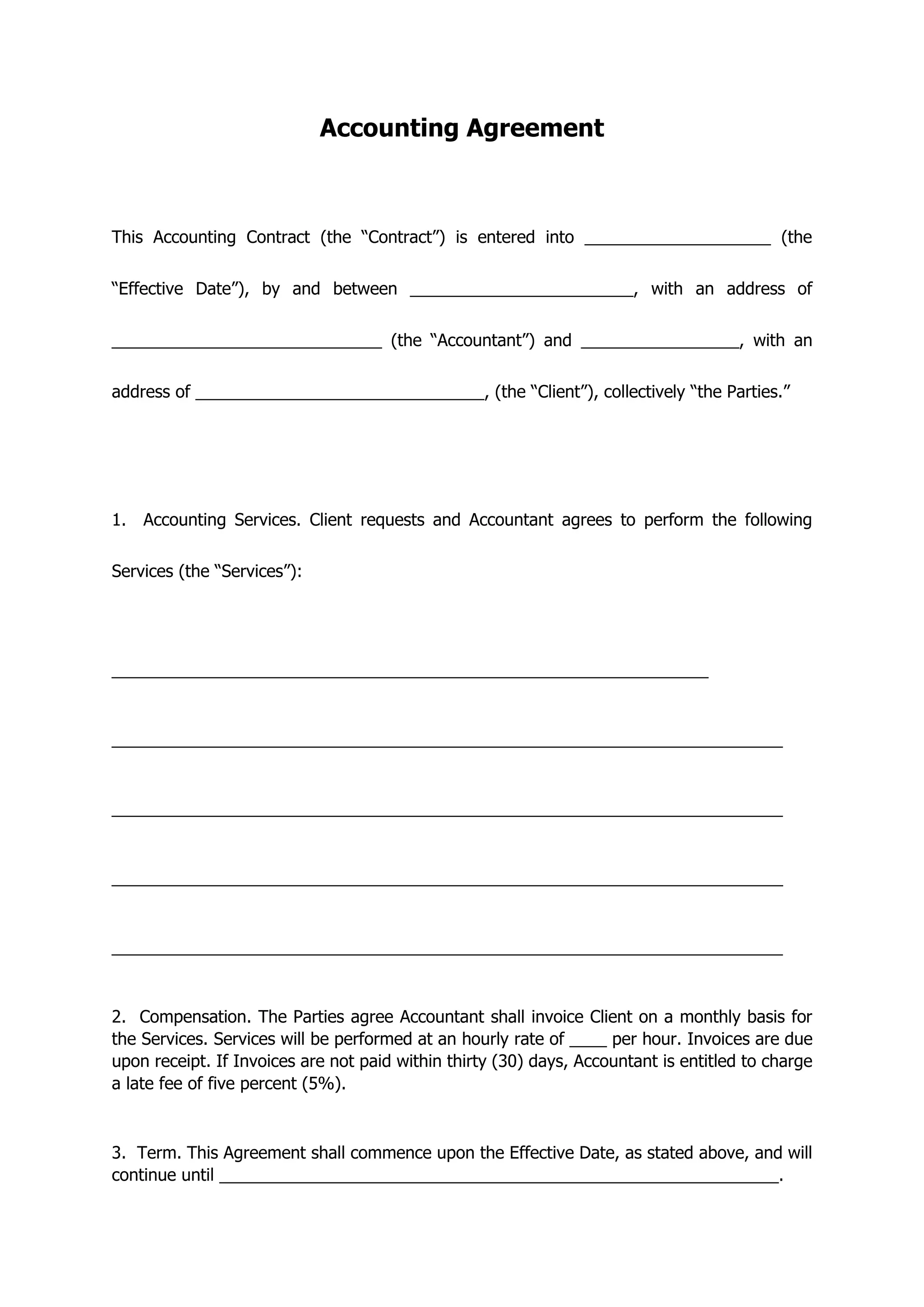 ACCOUNTING AGREEMENT | PDF | Business Accounting & Finance | Business