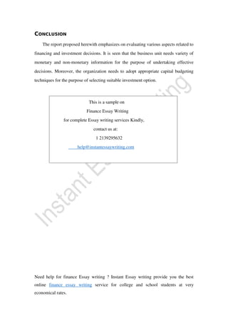 Accounting and finance | PDF