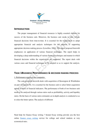 Accounting and finance | PDF