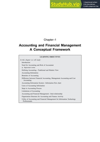 Accounting And Financial Management 1 Part I Financial Accounting | PDF