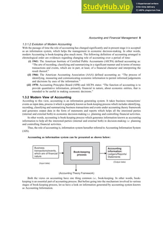 Accounting And Financial Management 1 Part I Financial Accounting | PDF