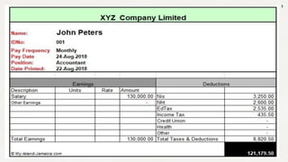 Accounting and Payroll OA for cxc students | PDF