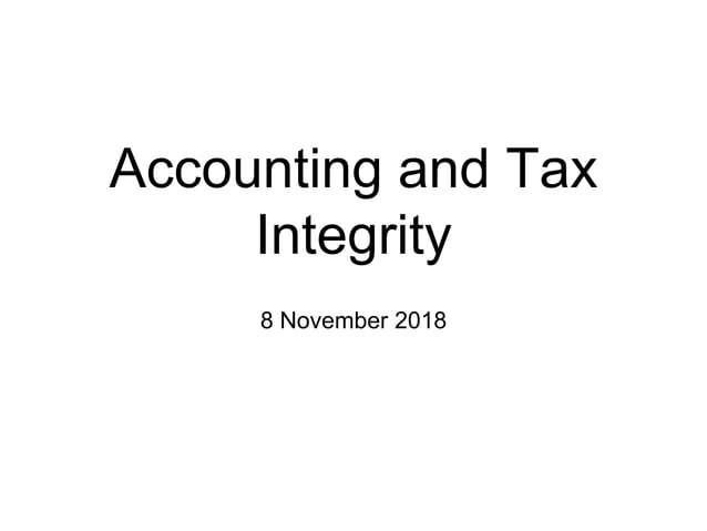 Accounting and tax integrity | PPT