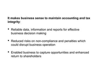 Accounting and tax integrity | PPT