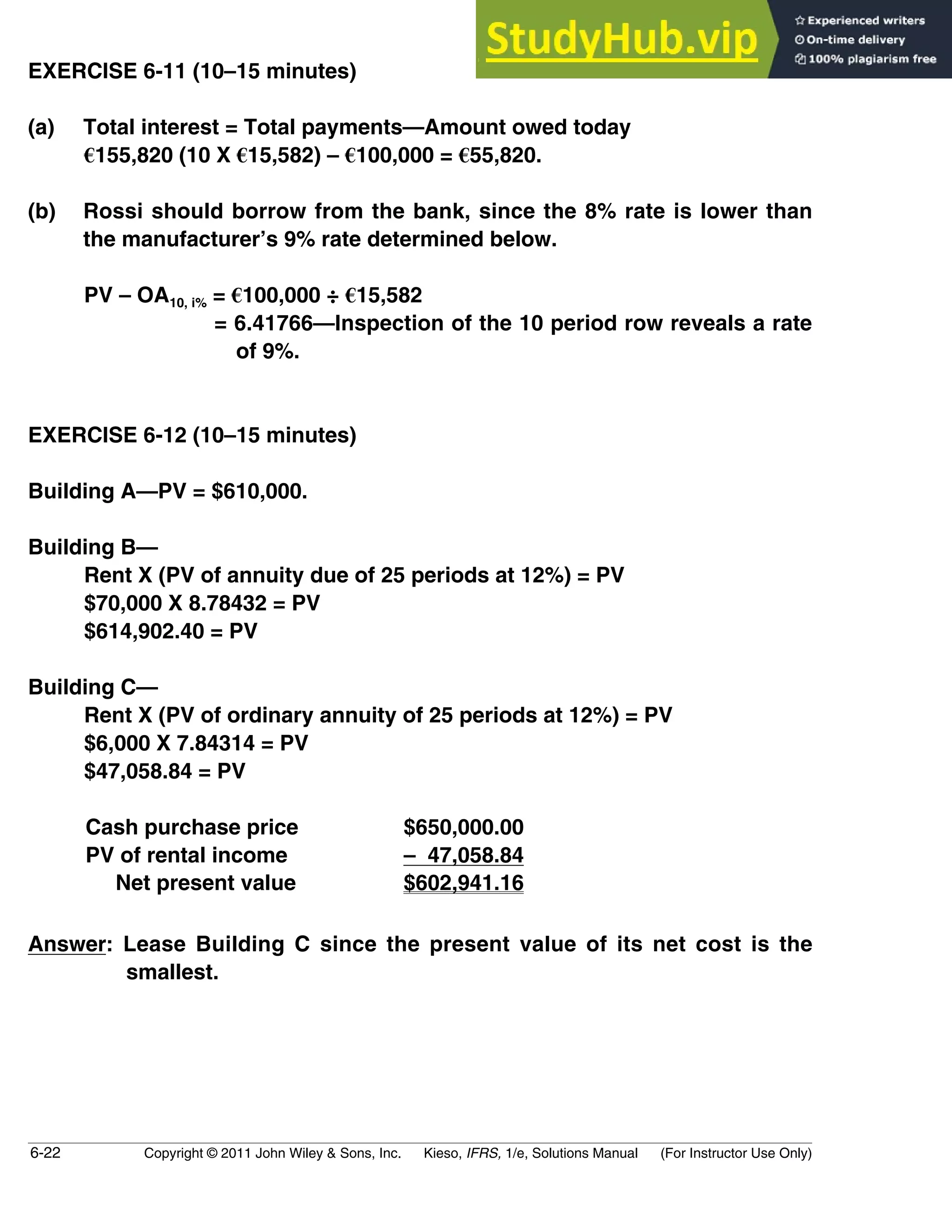 Accounting And The Time Value Of Money ASSIGNMENT CLASSIFICATION TABLE (BY TOPIC) Topics ...