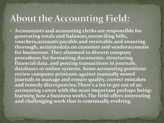 Accounting as a career .....power point | PPTX