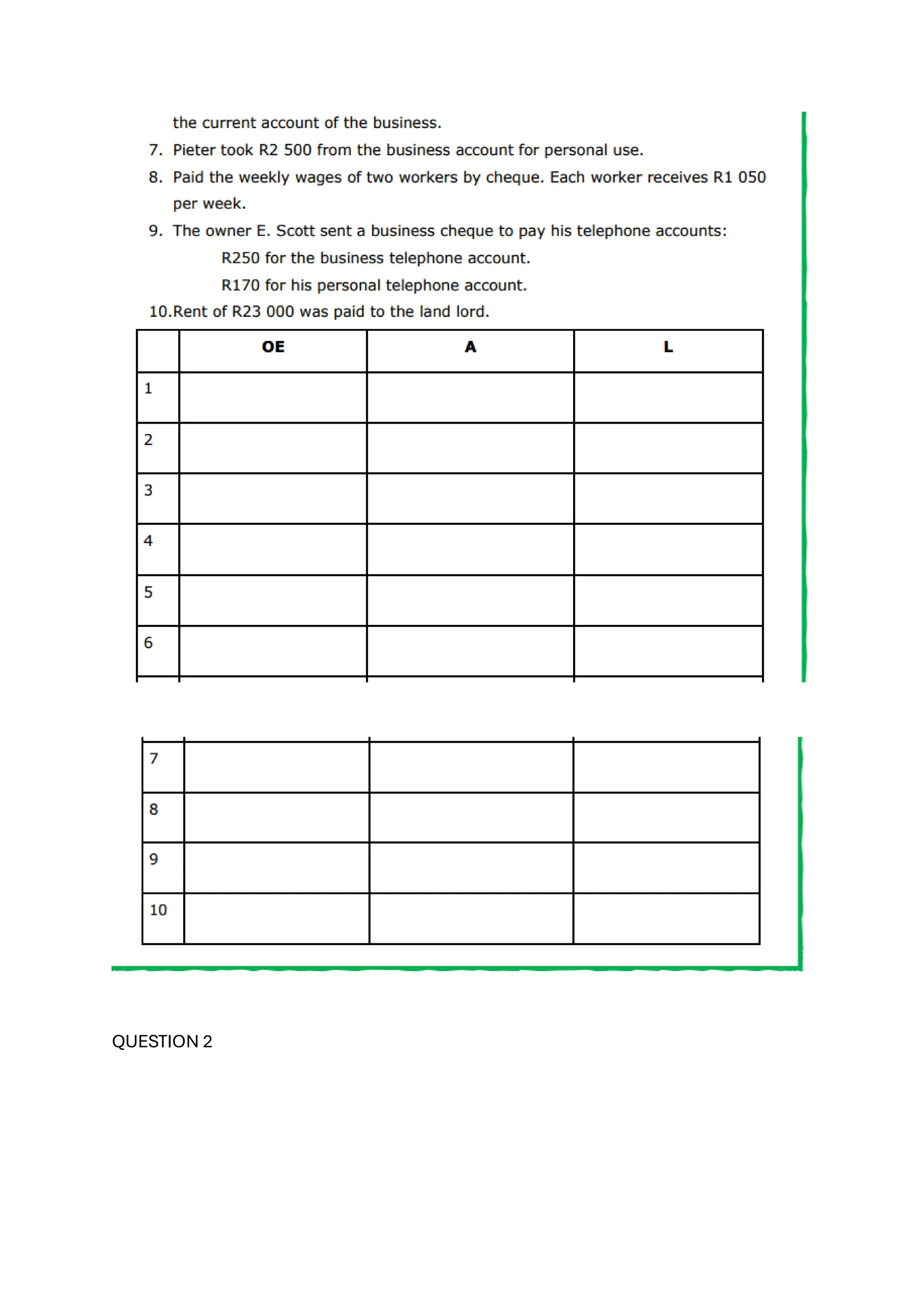 ACCOUNTING ASSESSMENT GRADE 8 QUESTONS pdf | PDF